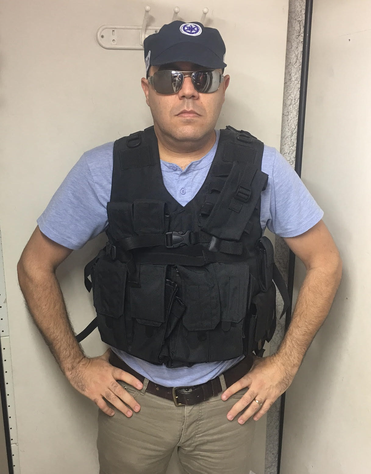 Black Hagor Officer Swat Military Tactical Vest Cordura Combat Harness